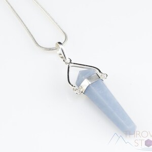 ANGELITE Crystal Point Pendant Bridesmaid Gift Healing - Etsy