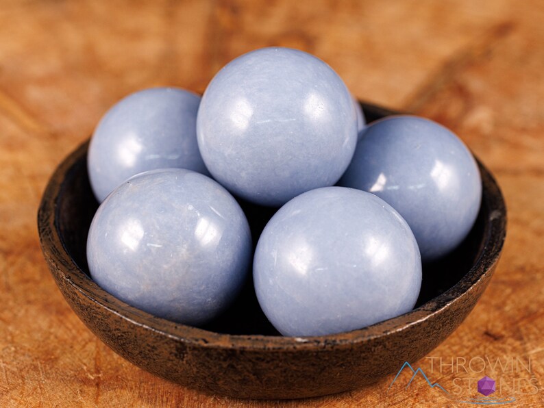 ANGELITE Sphere Housewarming Gift Crystal Ball Home Decor - Etsy