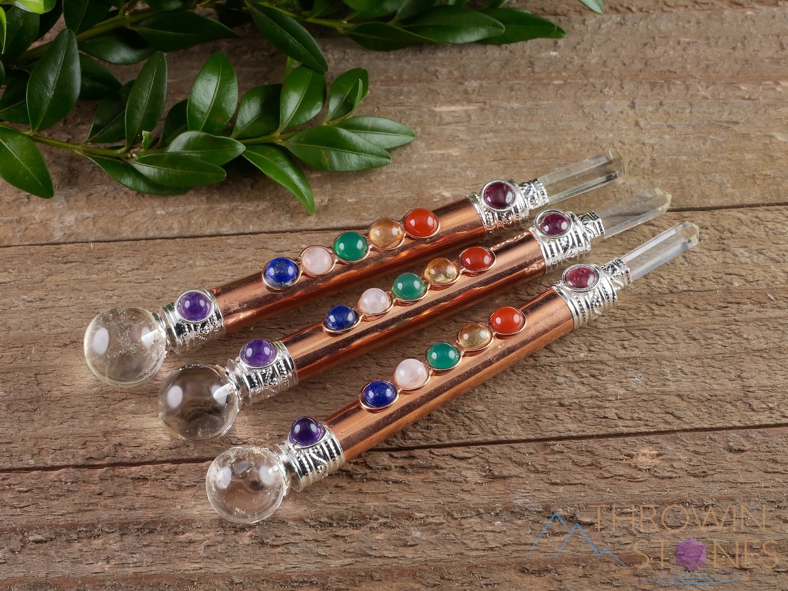 COPPER Wand w CHAKRA Crystals Metaphysical Chakra Stones | Etsy