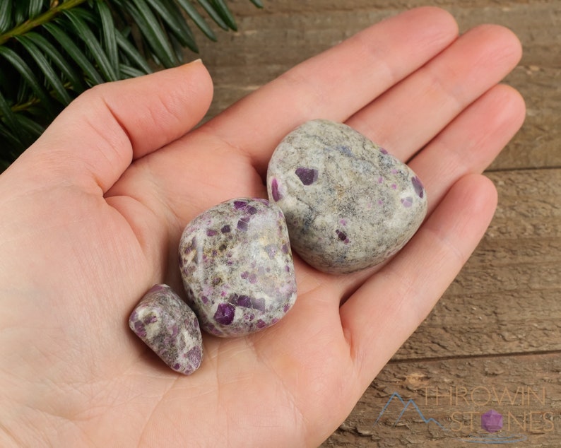 RUBY in Matrix Tumbled Crystals - Self Care, Healing Crystals, Unique Gift, Tumbled Stones ...