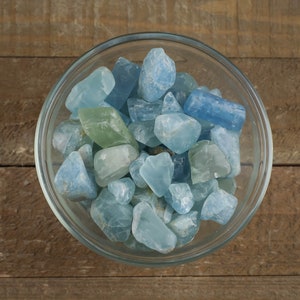 AQUAMARINE Blue Tumbled Crystals – Housewarming Gift, Protection Stone ...