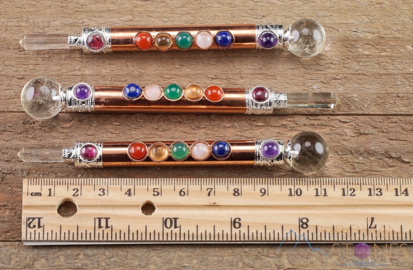 COPPER Wand W CHAKRA Crystals Metaphysical Chakra Stones | Etsy