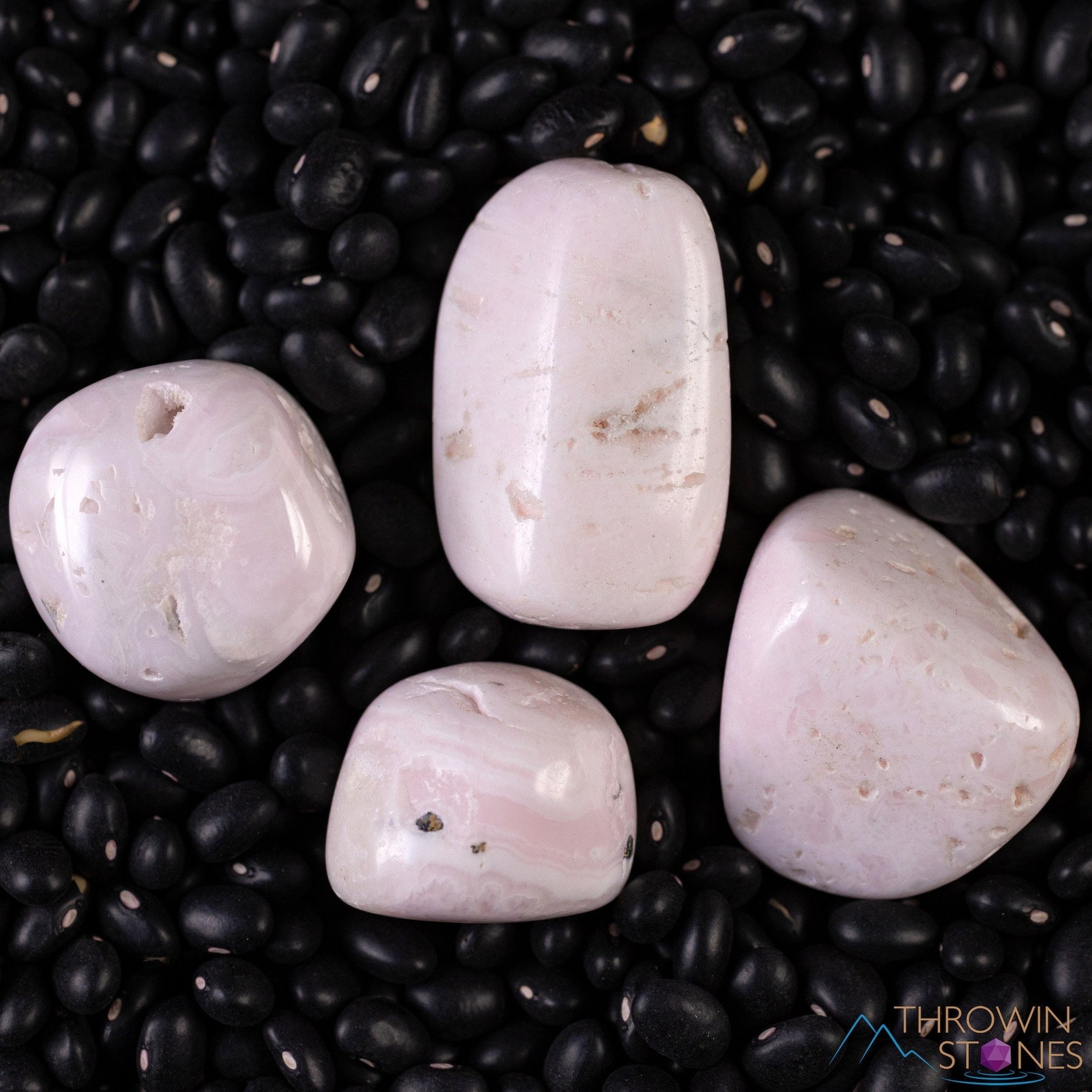 MANGANO CALCITE Tumbled Crystals - Crystal Grid, Pocket Stone, Unique ...