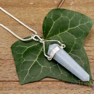 ANGELITE Crystal Point Pendant Bridesmaid Gift Healing - Etsy