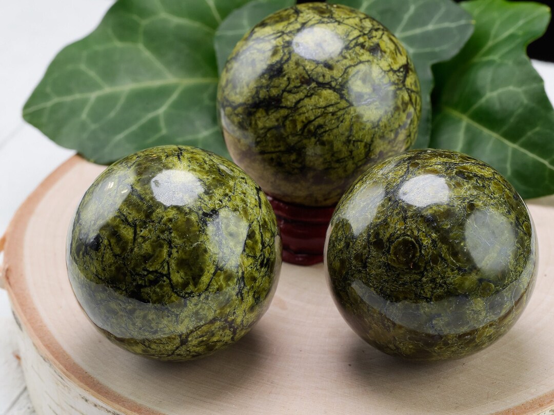 ASTERITE SERPENTINE Crystal Ball - Crystal Decor, Healing Crystals and ...