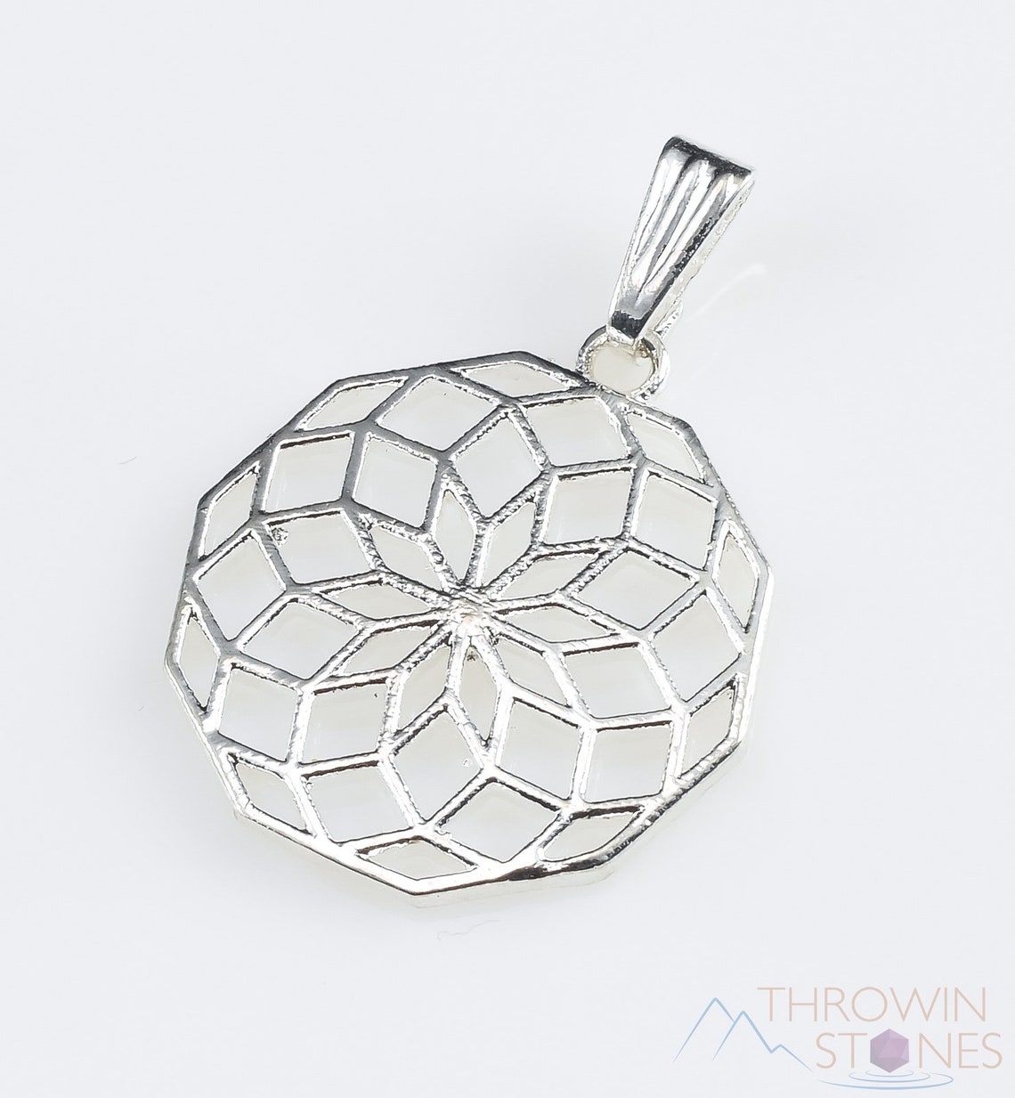 Sacred Geometry Pendant 1.3 Mandala Pendant Silver | Etsy