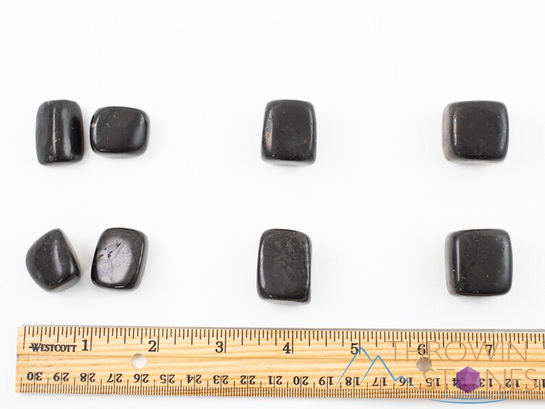 SHUNGITE Tumbled Crystals Chakra Healing Polished Stones | Etsy