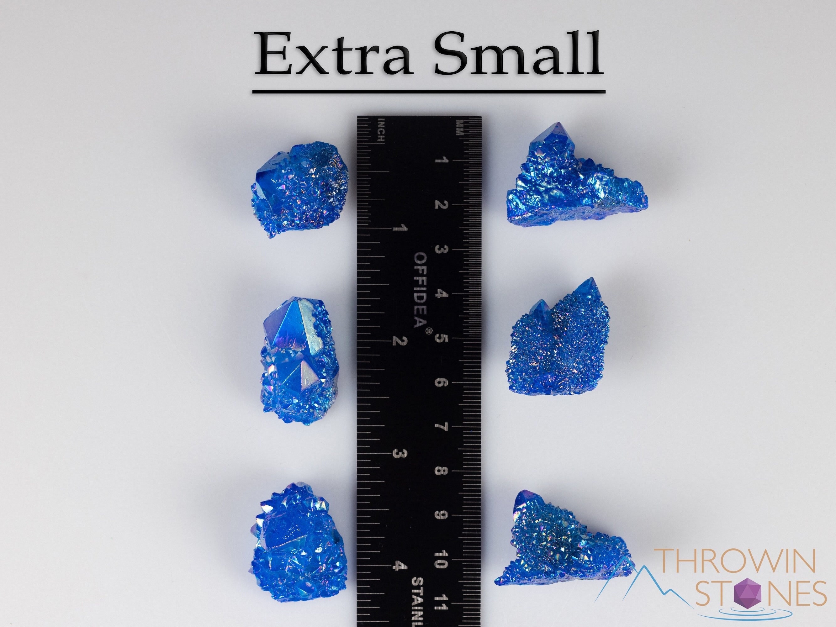 Blue FLAME AURA QUARTZ Crystal - Rainbow Quartz, Home Decor, Crystal ...