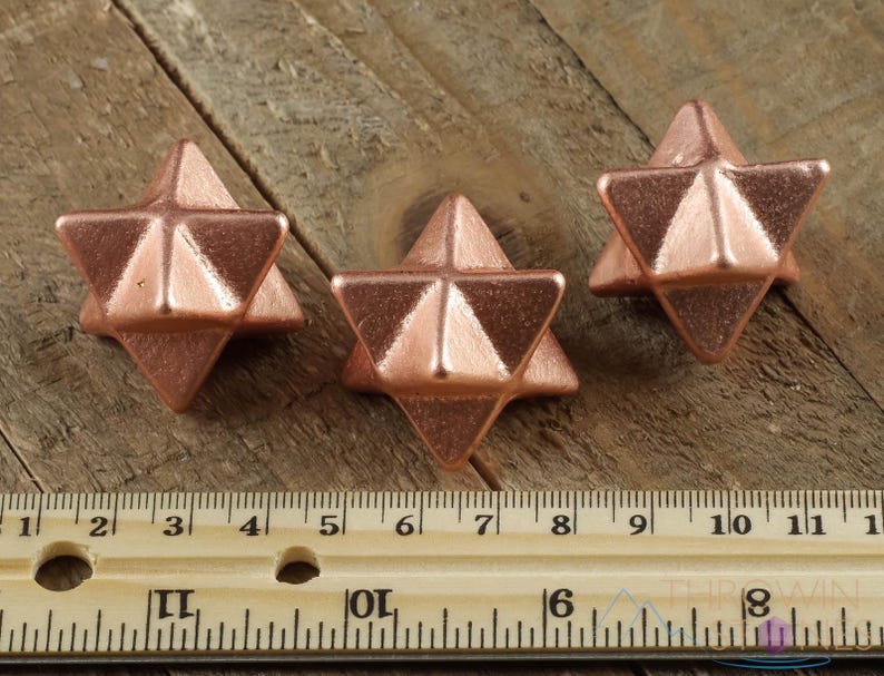 COPPER Merkaba Star : Polished Solid Metal Sacred Geometry Shape for ...
