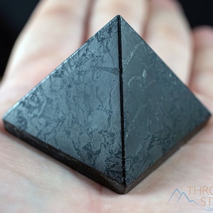 SHUNGITE Pyramid Hand Carved Crystal Grid Home Decor - Etsy