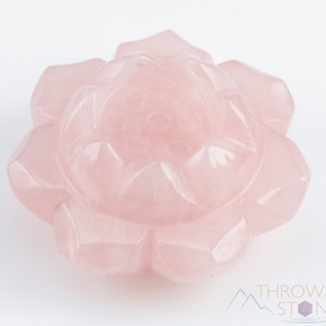 ROSE QUARTZ Crystal, Sphere Stand, Lotus Flower - Mom Gift, Home Decor ...
