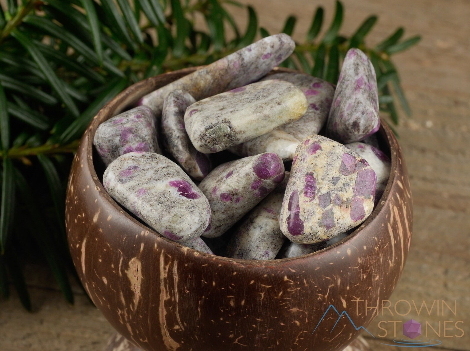 RUBY in Matrix Tumbled Crystals - Self Care, Healing Crystals, Unique Gift, Tumbled Stones ...