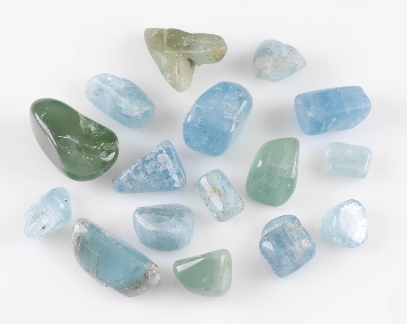 AQUAMARINE Blue Tumbled Crystals – Housewarming Gift, Protection Stone ...