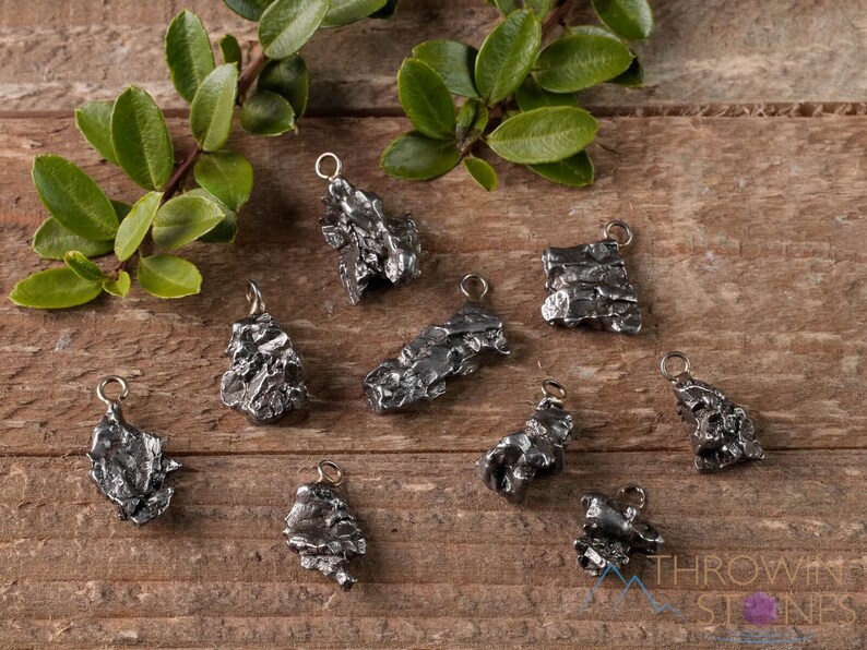 METEORITE Pendant – Raw Crystals, Genuine Space Rock, Meteor Jewelry ...