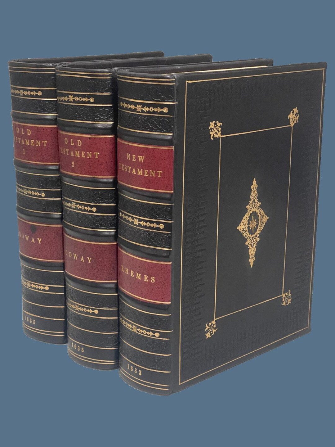 Doway Rhemes Bible Three Volume Illustrated With Engraved Plates Roman ...