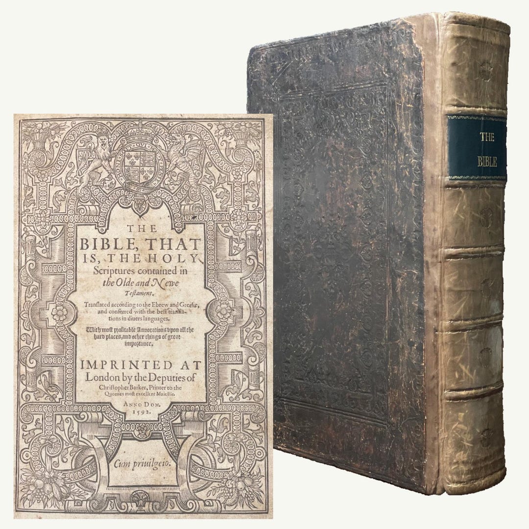 1592 Geneva Bible Complete With Adam and Eve Engraving - Etsy