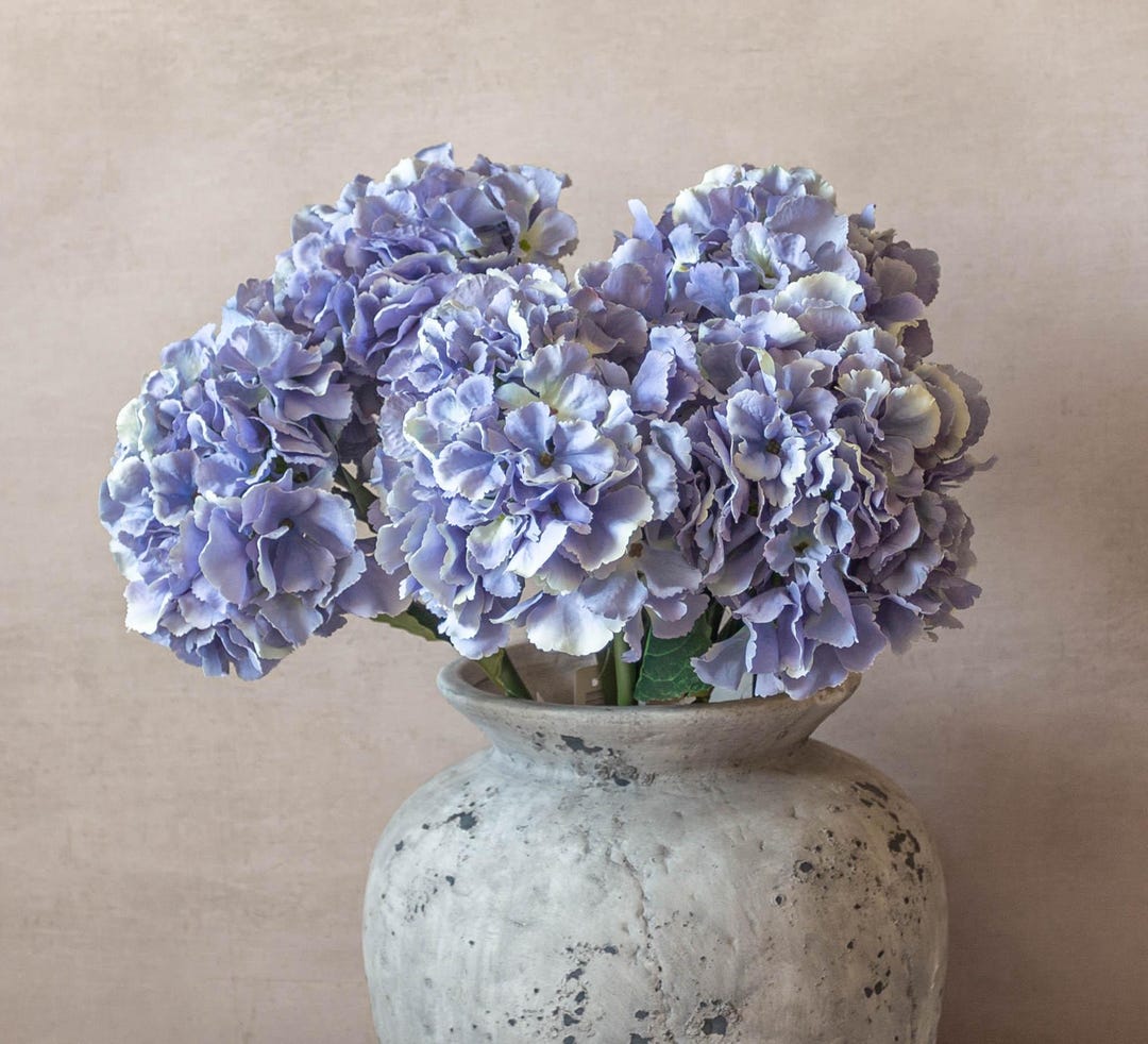 Artificial Blue French Hydrangea Stem | Home Decor Bouquet - Etsy