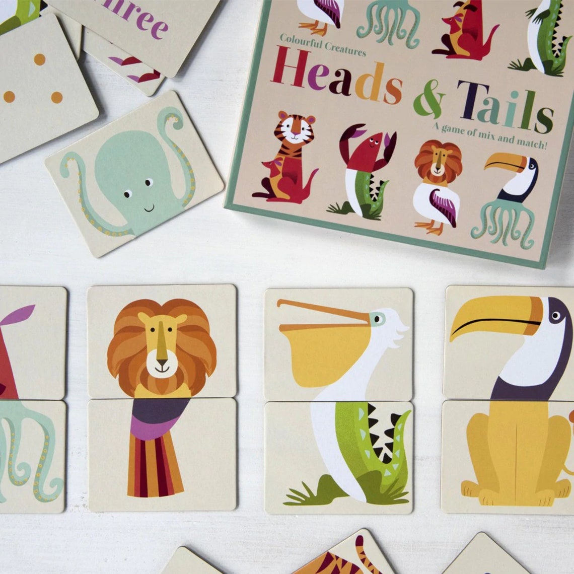 Childrens Animals Heads and Tails Game for Toddlers Learn - Etsy