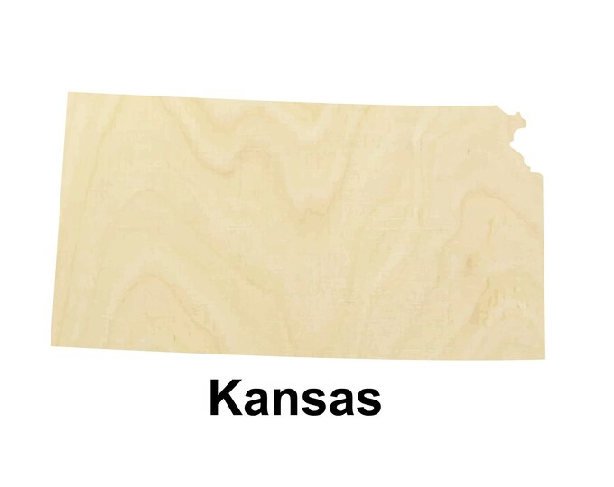 2 34 Kansas , KS State Wooden Cutout Shape, Silhouette, Gift Tags ...