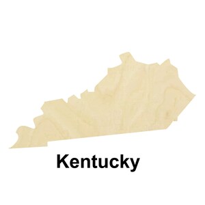 Kentucky State Map Wooden Shape - Multiple Sizes- Laser Cut Unfinished ...