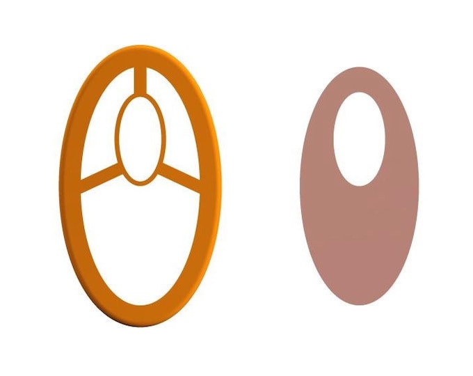 Double Oval Donut Offside Cutter for Polymer Clay, Jewelry Earrings ...