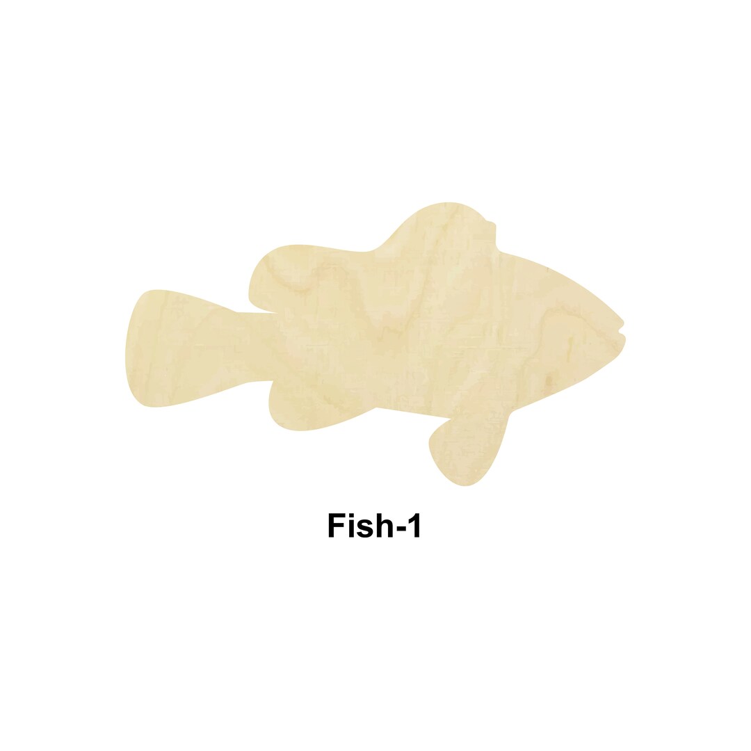 Fish Shape - Multiple Sizes - Laser Cut Unfinished Wood Cutout Shapes ...