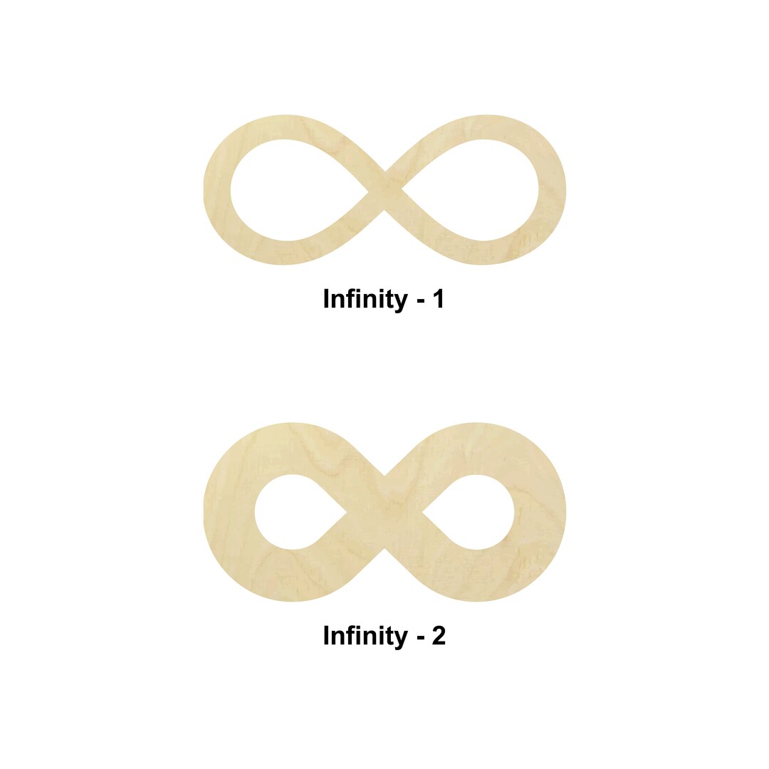 Infinity Symbol Shape Wooden - Multiple Sizes - Laser Cut Unfinished ...