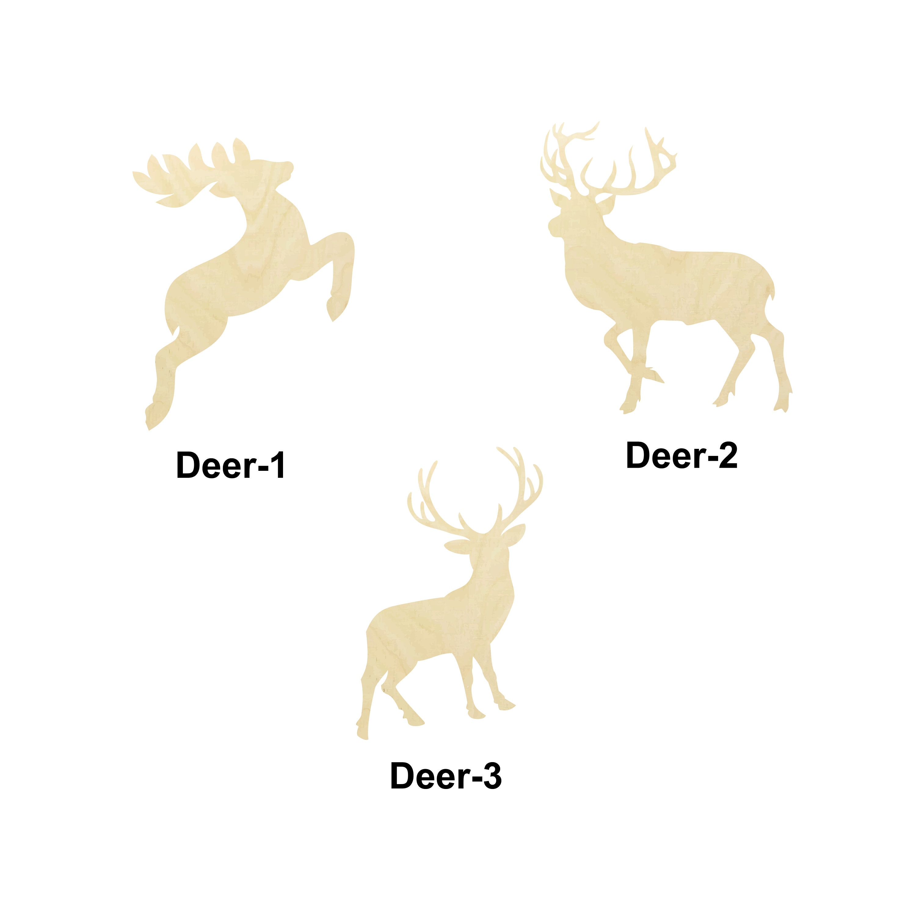 Buck-Deer Shape Multiple Sizes Laser Cut Unfinished Wood | Etsy
