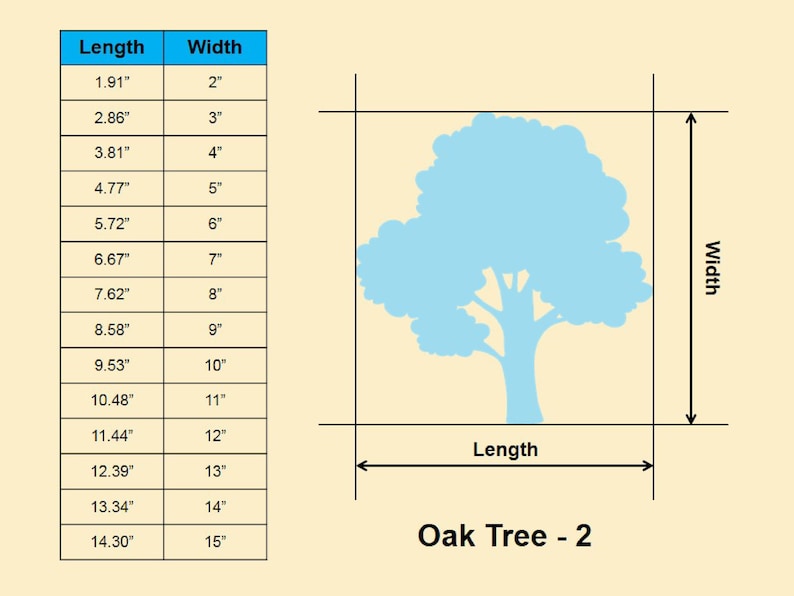 Oak Tree Shape - Multiple Sizes - Laser Cut Unfinished Wood Cutout ...
