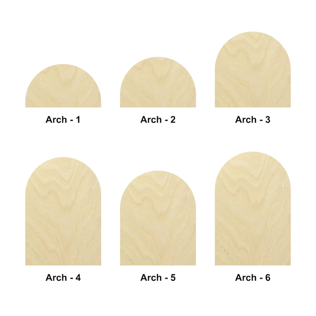 Arch Shape - Multiple Sizes - Laser Cut Unfinished Wood Cutout Shapes ...