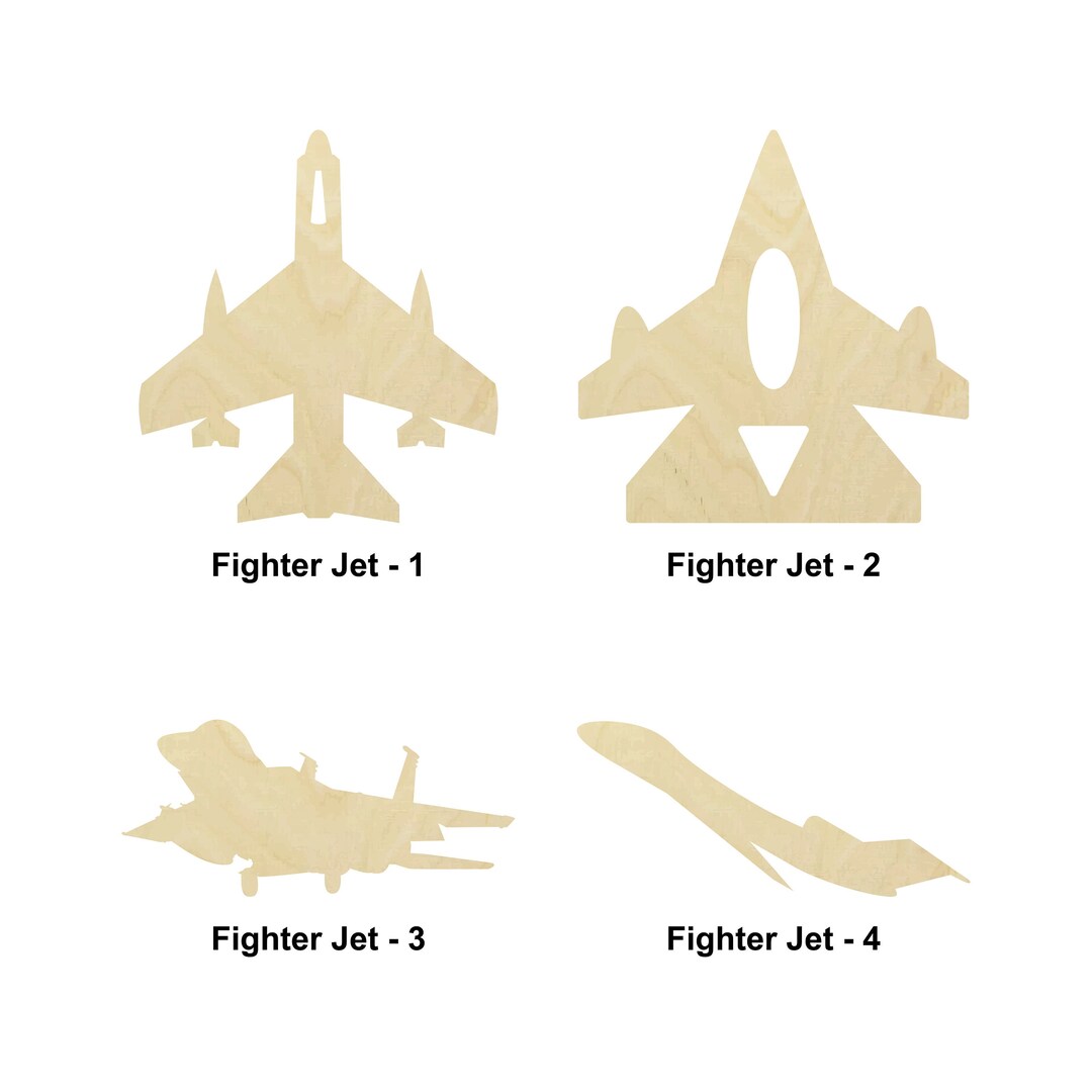 Fighter Jet Airplane, Aero Plane - Animal- Multiple Sizes - Laser Cut ...
