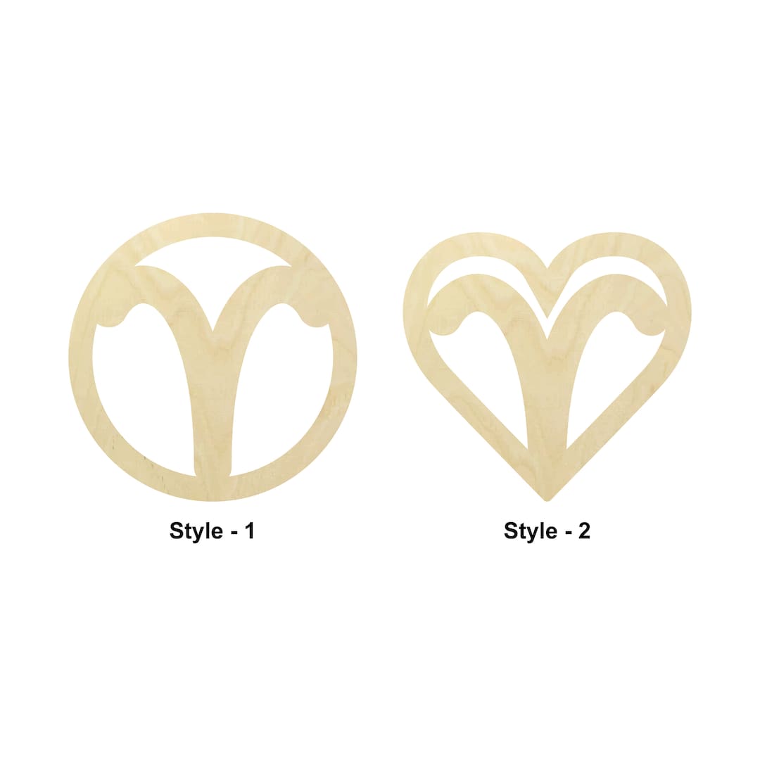 Aries Zodiac Sign Wooden Shape - Multiple Sizes- Laser Cut Unfinished ...