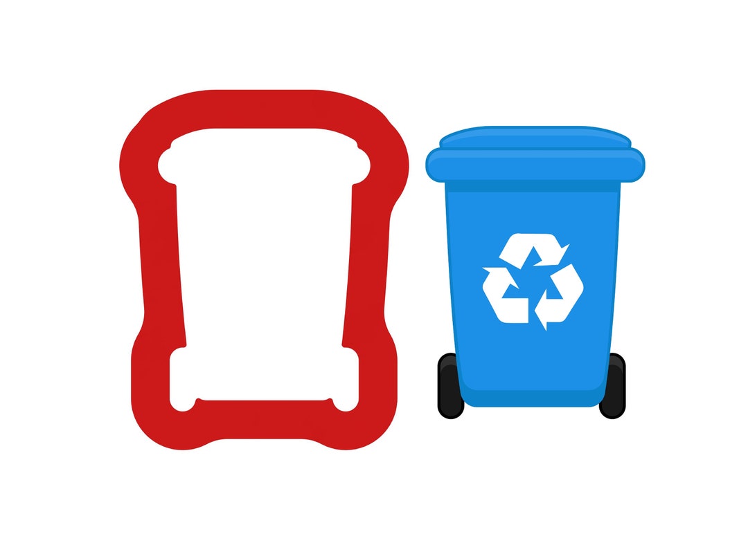 Recycling Bin Cookie Cutter - 1 / Garbage Bin Cookie Cutter / Clay ...