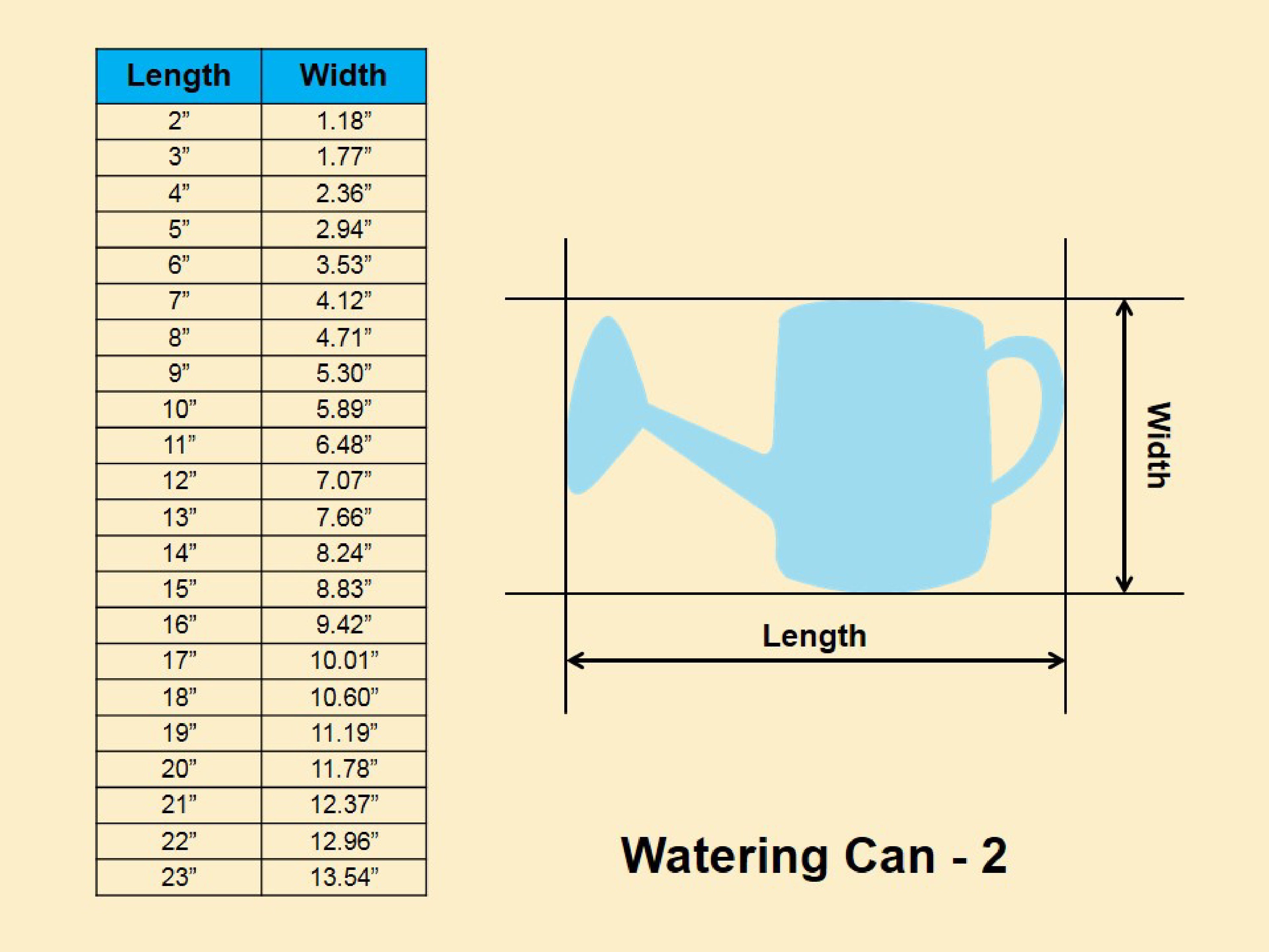 Watering Can Shape - Multiple Sizes - Laser Cut Unfinished Wood Cutout ...