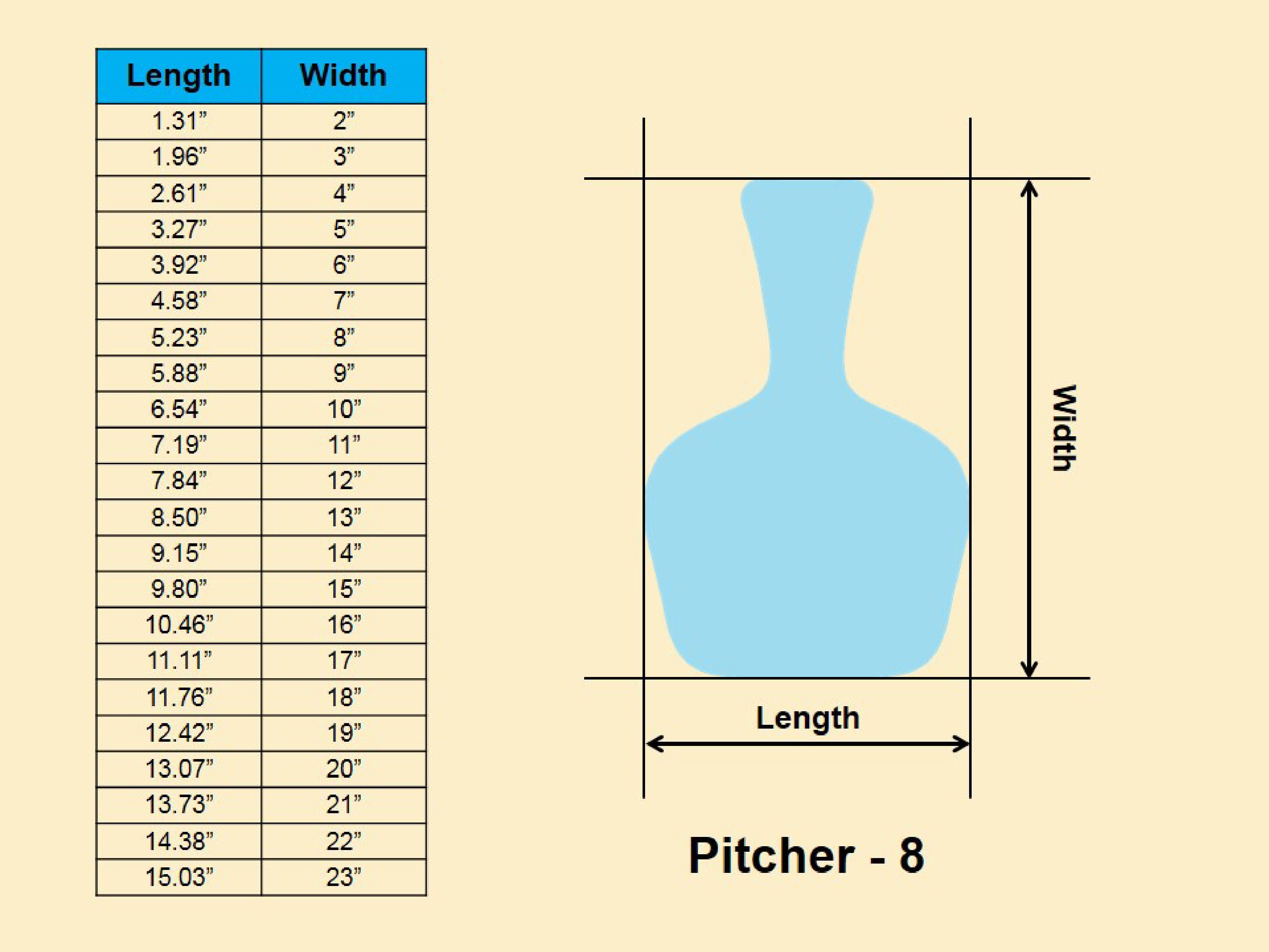 Pitcher Shape Wooden Multiple Sizes Laser Cut Unfinished - Etsy