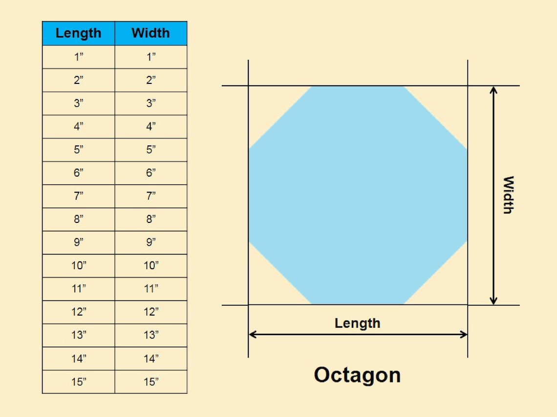 Octagon Geometry Shape Multiple Sizes Laser Cut Unfinished - Etsy