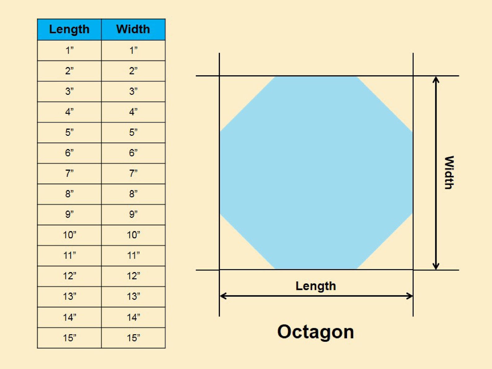 Octagon Geometry Shape Multiple Sizes Laser Cut Unfinished - Etsy