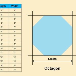 Octagon Geometry Shape - Multiple Sizes - Laser Cut Unfinished Wood ...