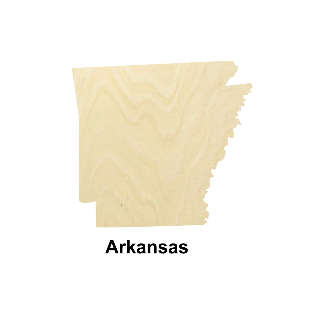 Arkansas State Map Wooden Shape - Multiple Sizes- Laser Cut Unfinished ...