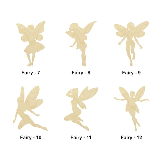 Fairy Shape Multiple Sizes Laser Cut Unfinished Wood - Etsy