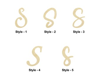 Unfinished Wooden Lowercase Letter S Craft Shape - Etsy