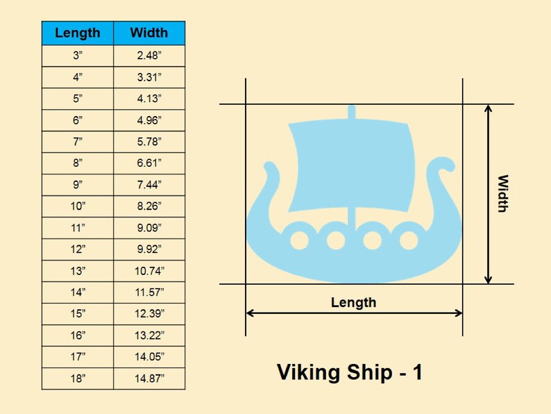 Viking Ship Wooden Shape - Multiple Sizes- Laser Cut Unfinished Wood ...