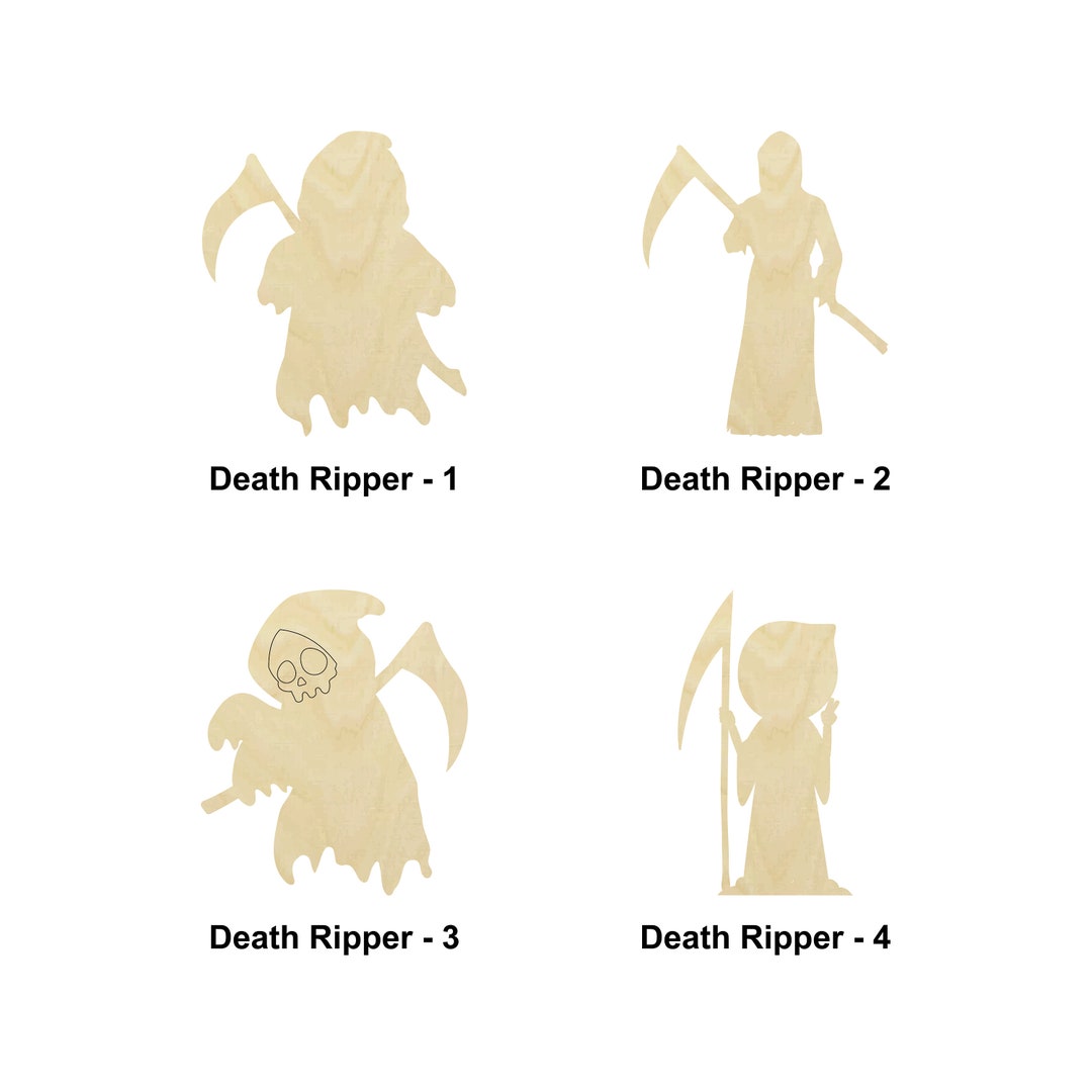Halloween Death Ripper Shape Multiple Sizes-laser Cut Unfinished Wood ...