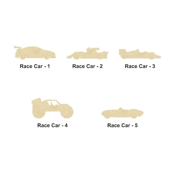 Race Car Shape Multiple Sizes Laser Cut Unfinished Wood - Etsy