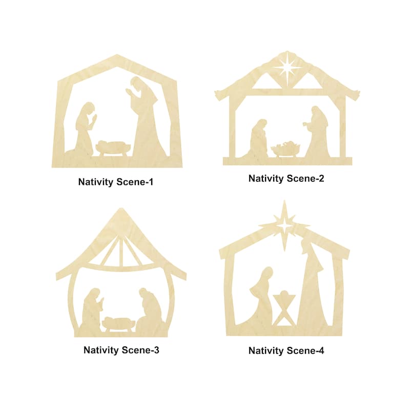 Wood Nativity Shapes - Etsy