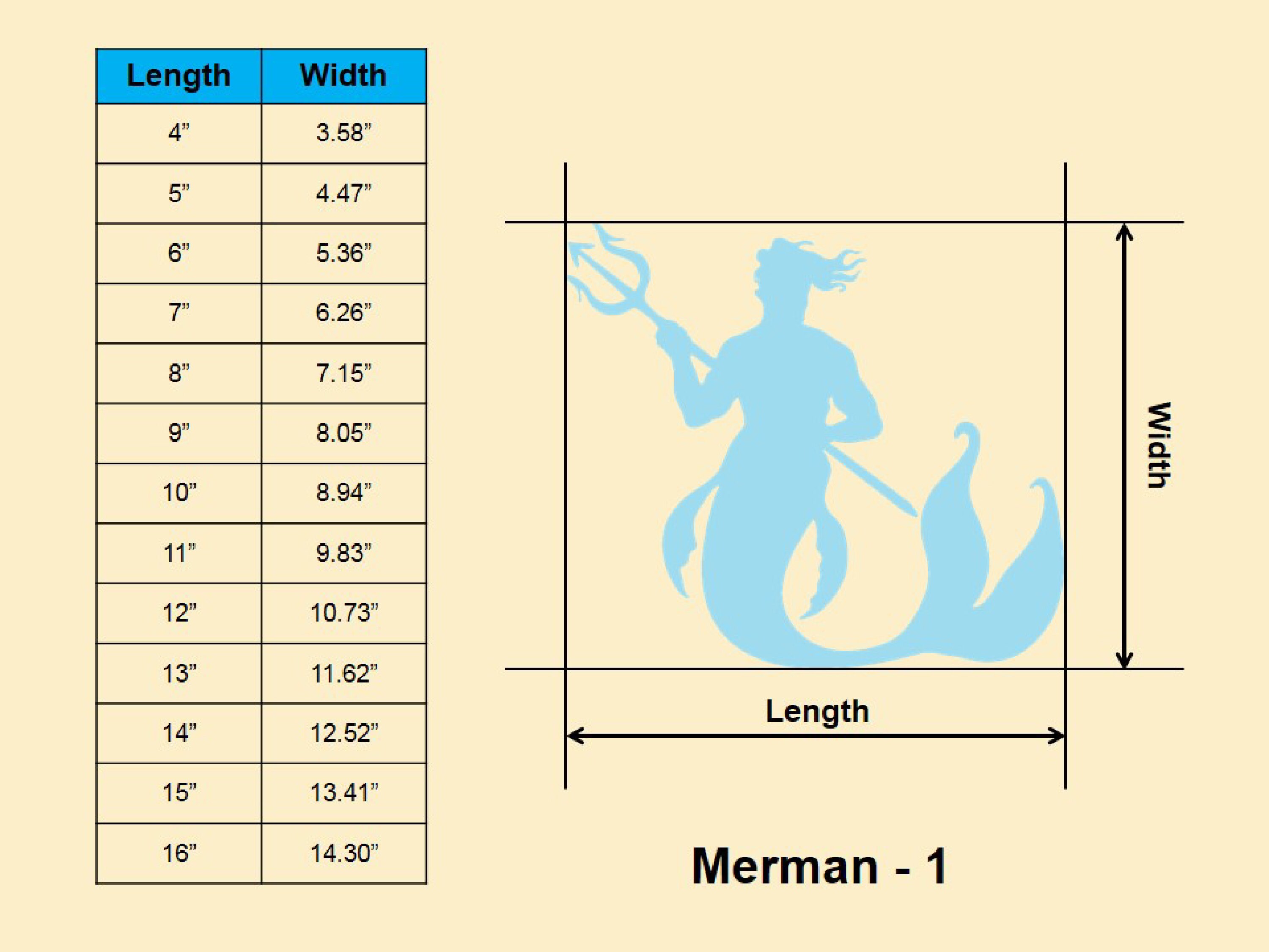 Merman Sea Animal-multiple Sizes Laser Cut Unfinished Wood - Etsy