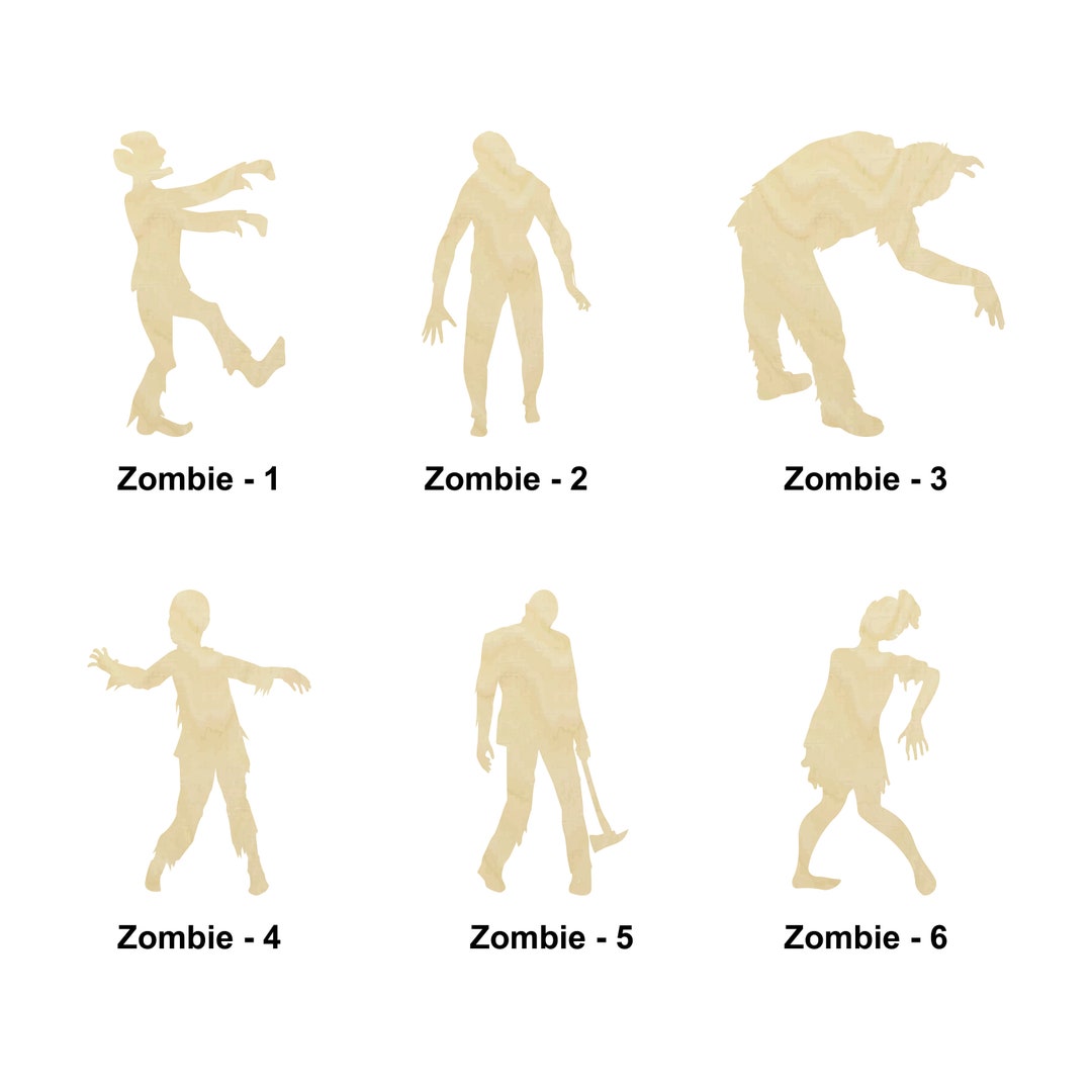 Halloween Zombie Shape - Multiple Sizes-laser Cut Unfinished Wood ...