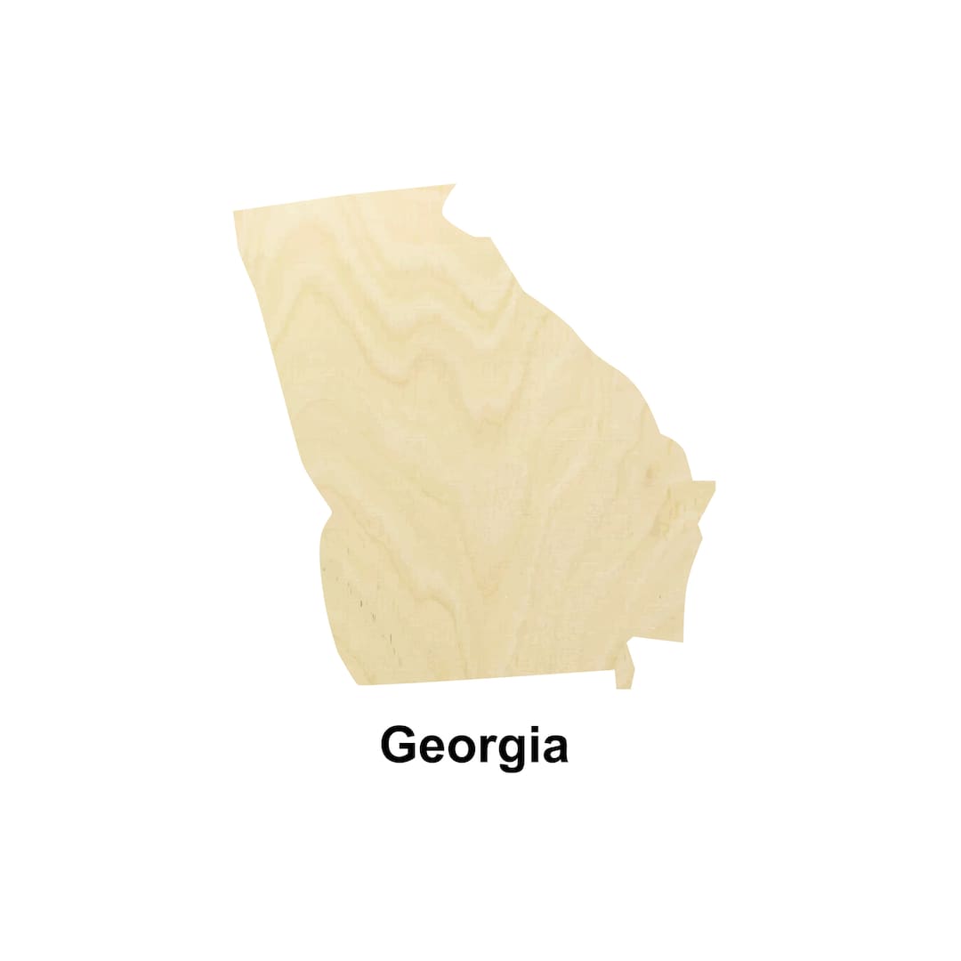 Georgia State Map Wooden Shape - Multiple Sizes- Laser Cut Unfinished ...
