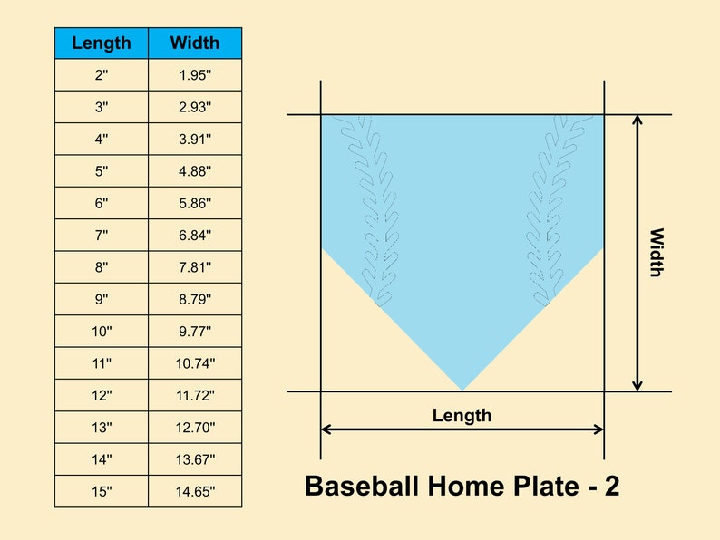 Baseball Home Plate Wooden Shape Multiple Sizes Laser Cut - Etsy