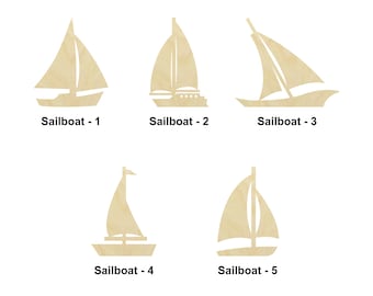 10x Wooden Yacht Craft Shapes 3mm Ply Sailing Seaside Sports Sailboat ...
